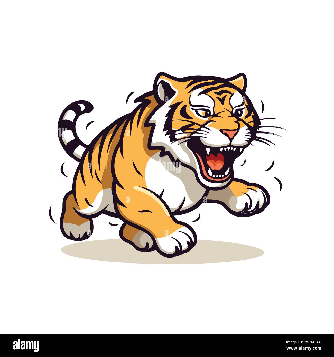 Tiger mascot running Stock Vector Images - Alamy