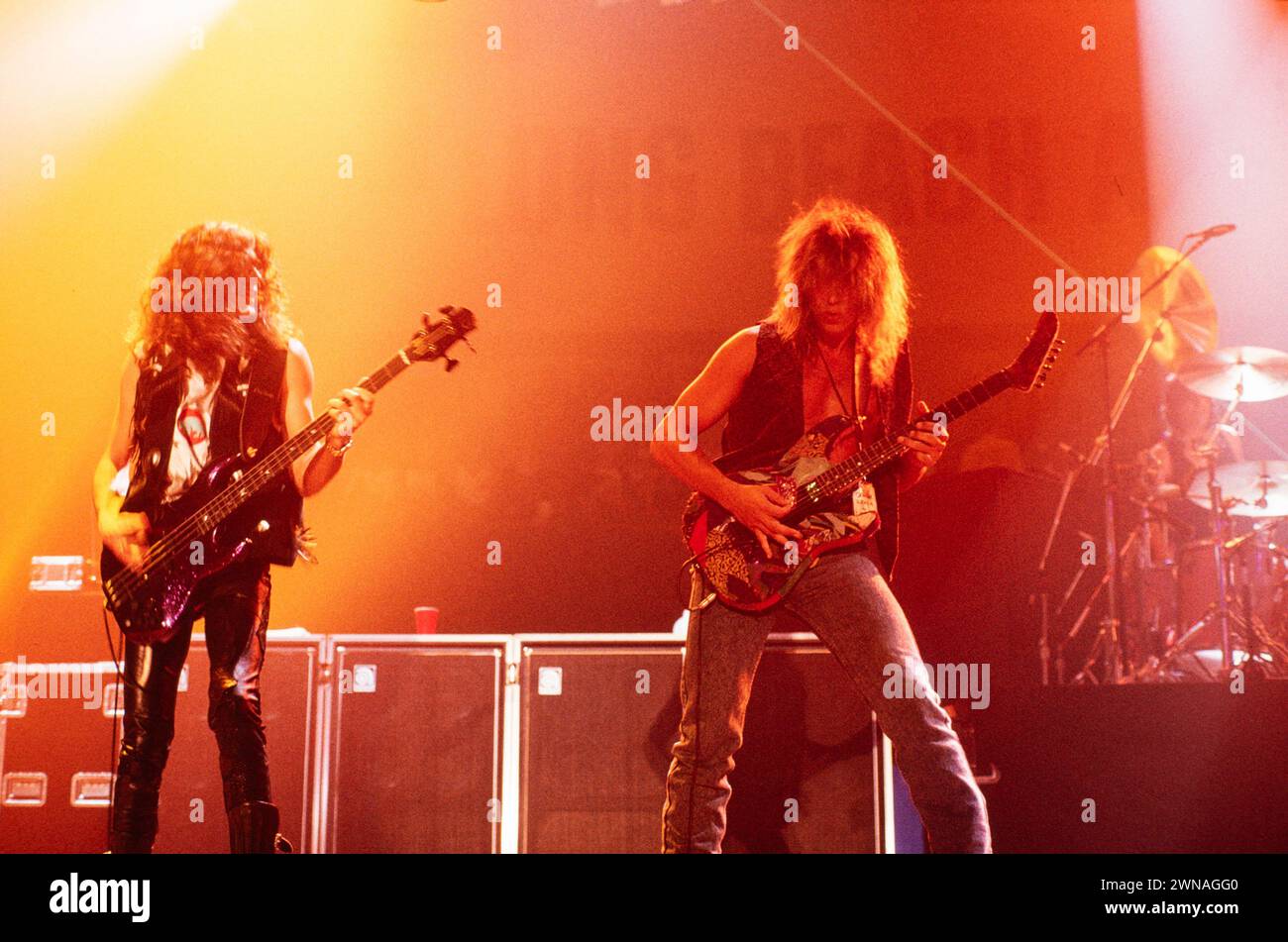 George Lynch performs with Bruce Kulick and Bob Kulick in Long Beach ...