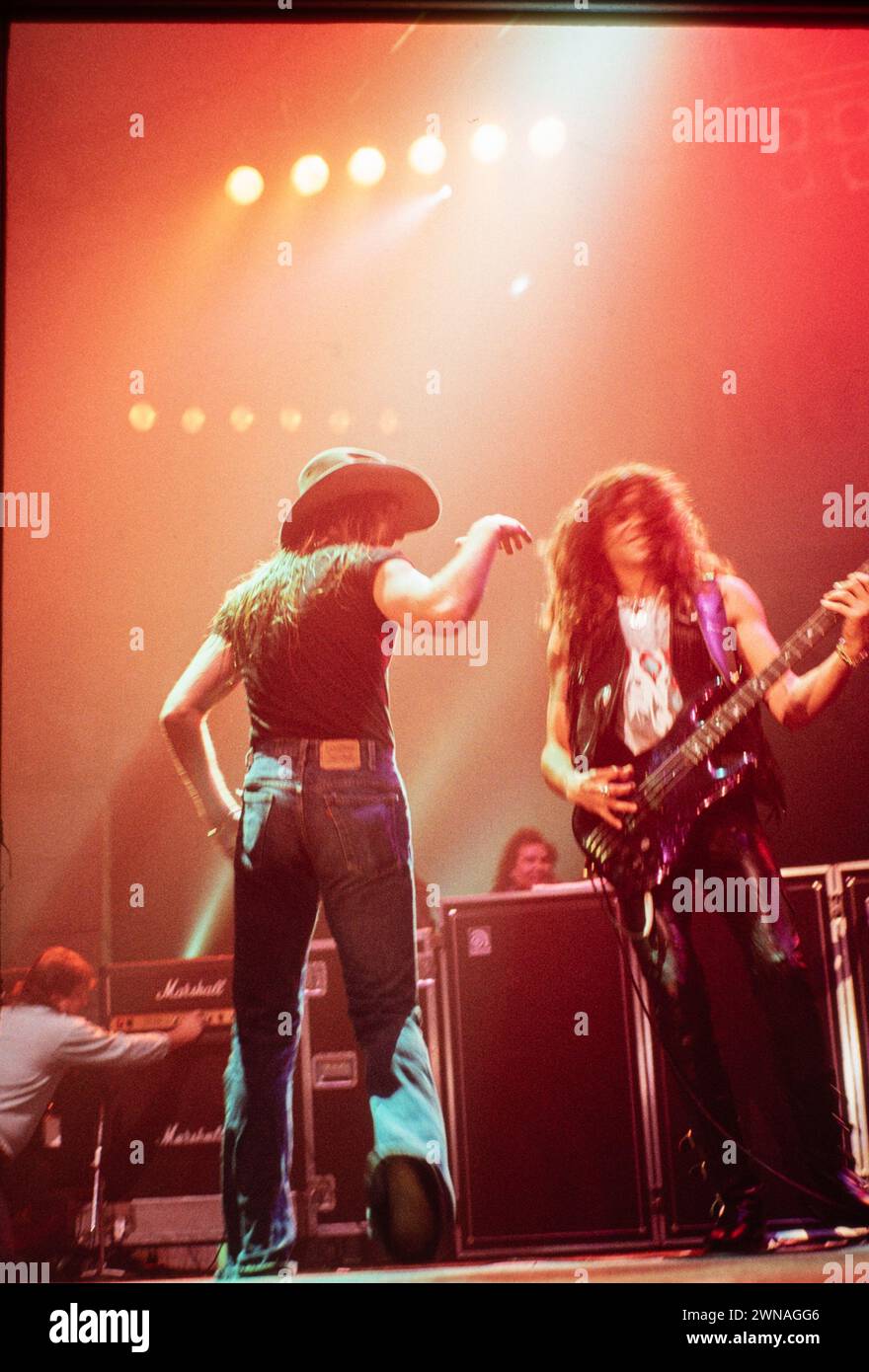George Lynch performs with Bruce Kulick and Bob Kulick in Long Beach ...