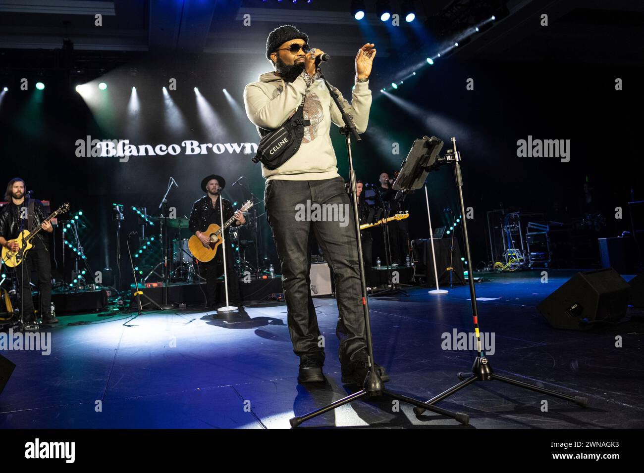Blanco Brown performs during Country Radio Seminar on Thursday, Feb. 29 ...