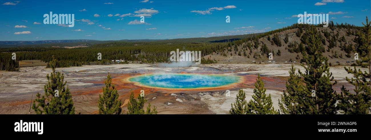 Grand Prismatic Spring Panoramic Stock Photo - Alamy