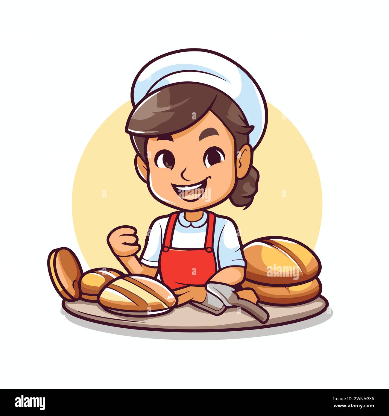 Buns illustration Cut Out Stock Images & Pictures - Alamy