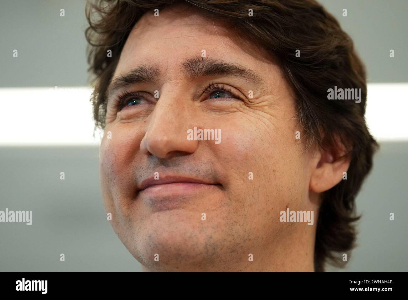 Prime Minister Justin Trudeau takes part in a press conference at the ...