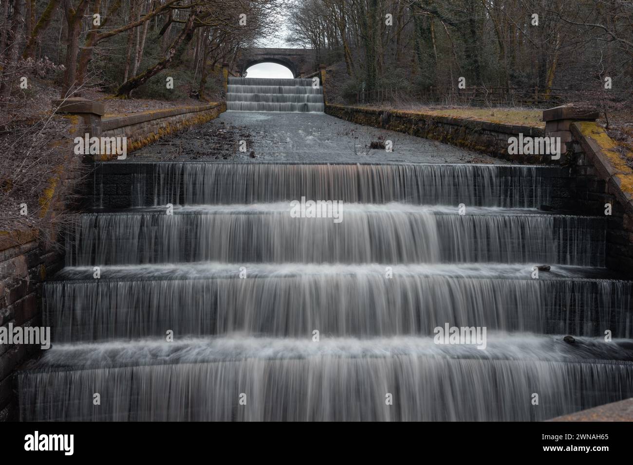 overflow from Yarrow reservoir into Anglezarke reservoir Chorley ...