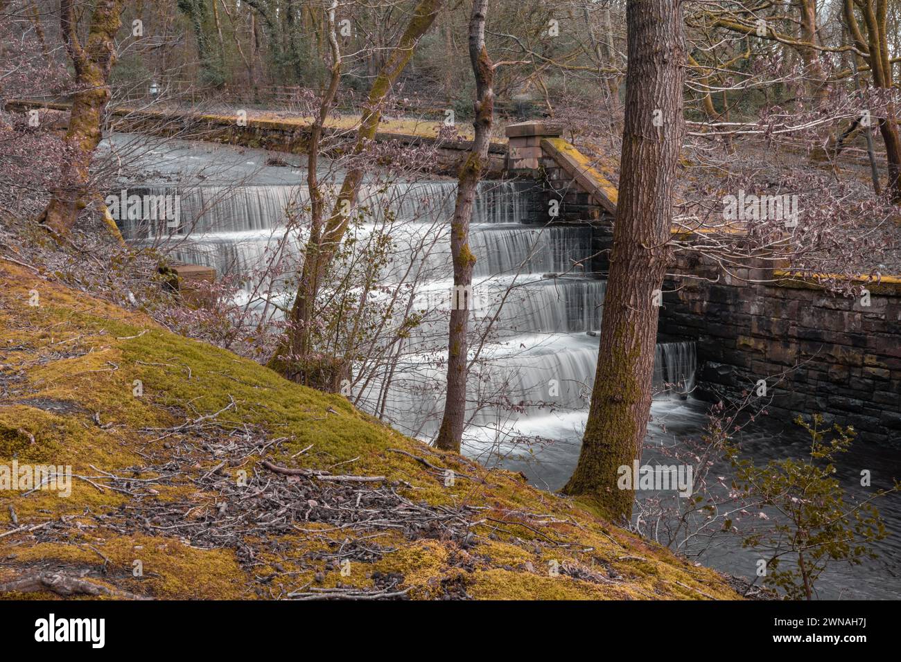 overflow from Yarrow reservoir into Anglezarke reservoir Chorley ...