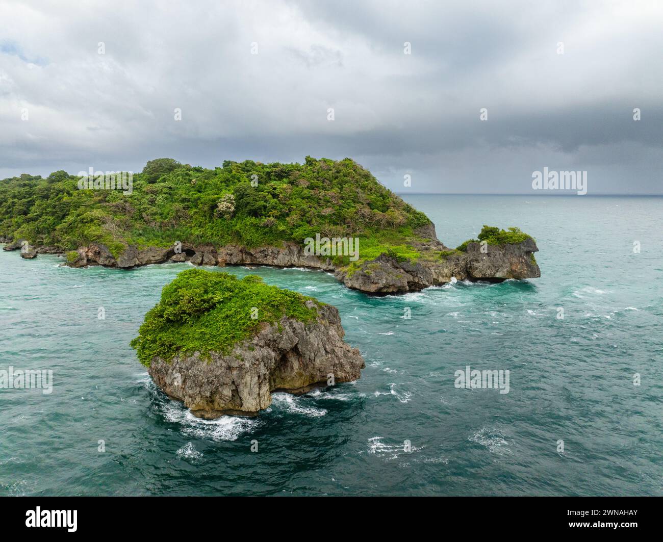 Tropical azure sea water and waves. Boracay, Philippines Stock Photo ...