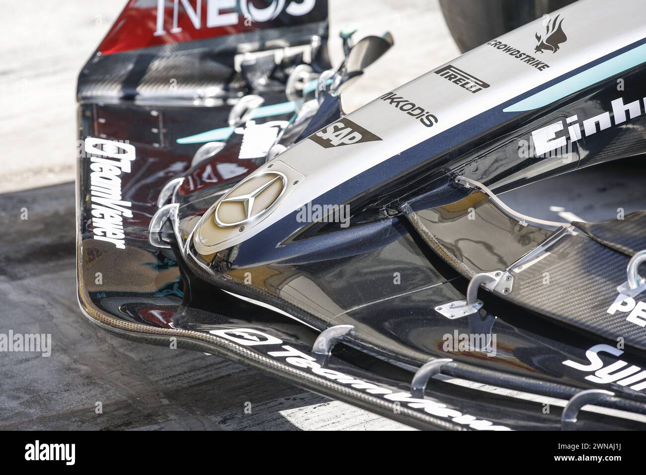 Mercedes AMG F1 Team W15, mechanical detail aerodynamism, aerodynamic ...