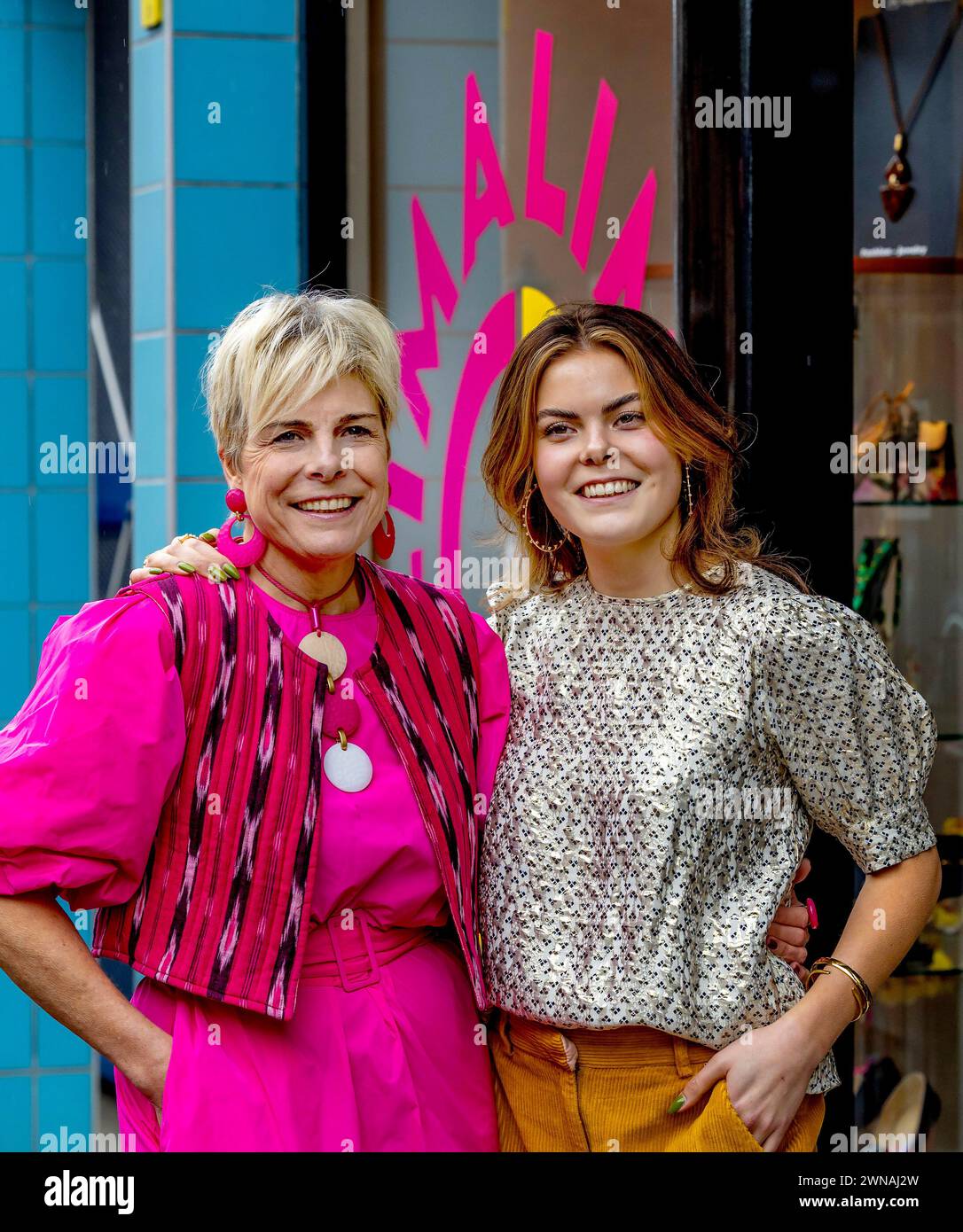 Den Haag 01 03-2024 Princess Laurentien with her daughter Countess ...
