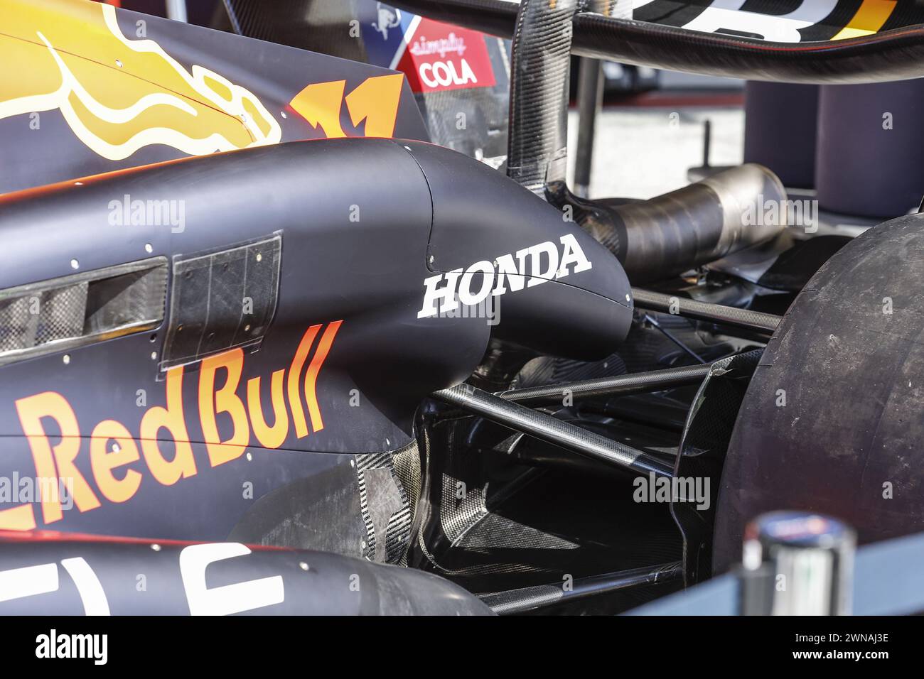 Red Bull Racing RB20, mechanical detail engine, moteur cover rear ...