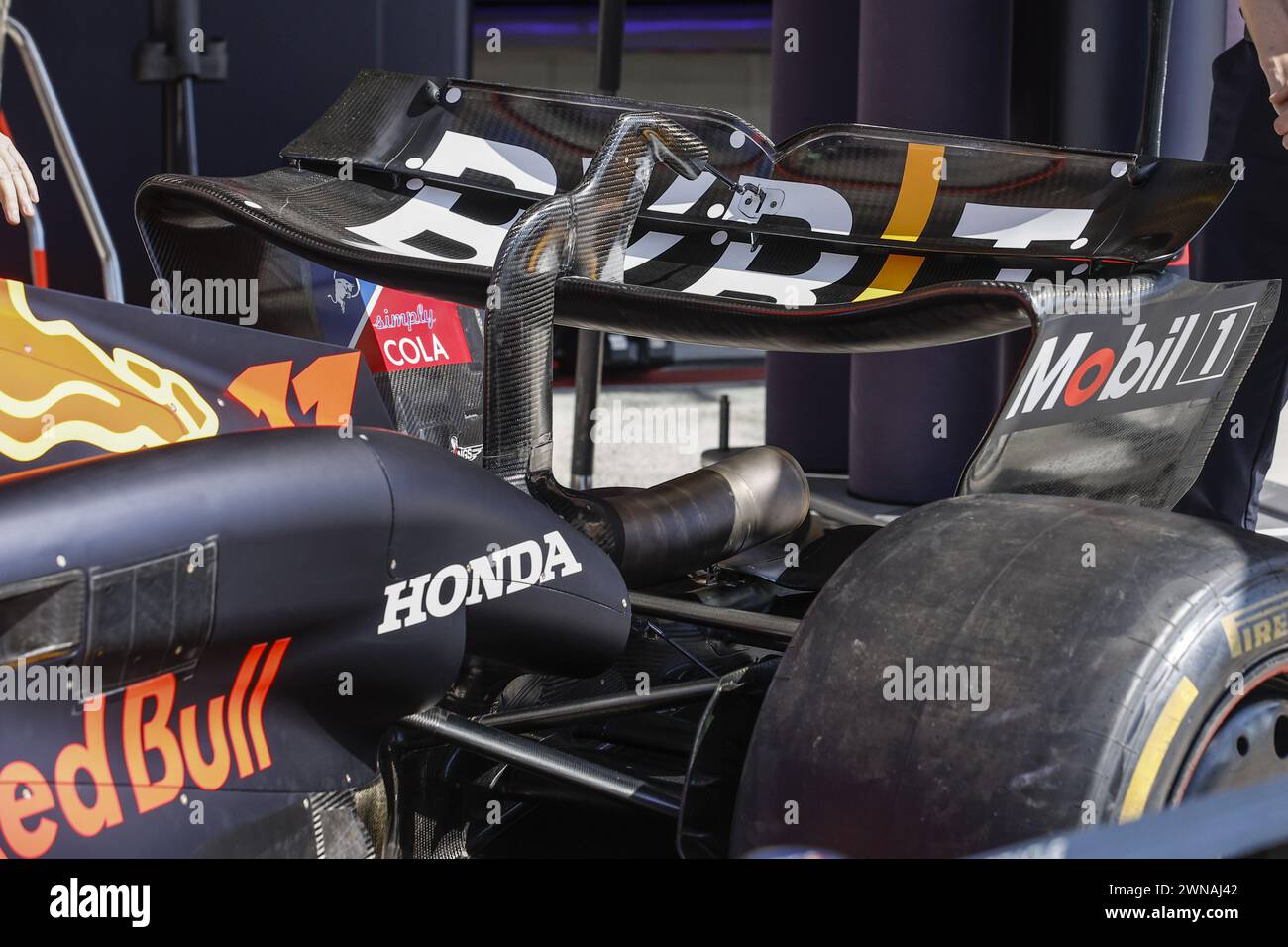 Red Bull Racing RB20, mechanical detail rear wing aerodynamism ...