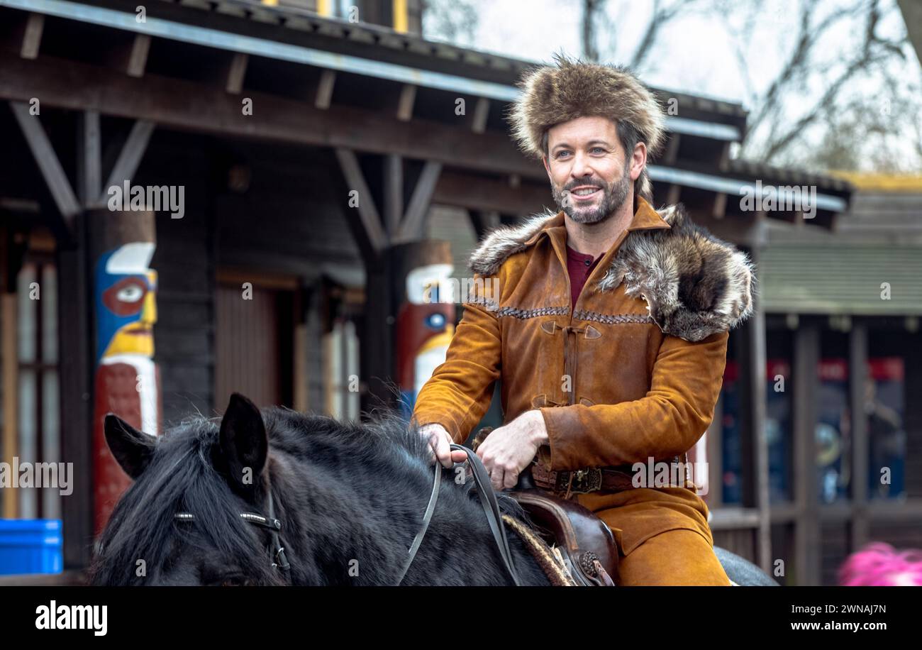 Bad Segeberg, Germany. 01st Mar, 2024. Actor Jan Hartmann presents ...