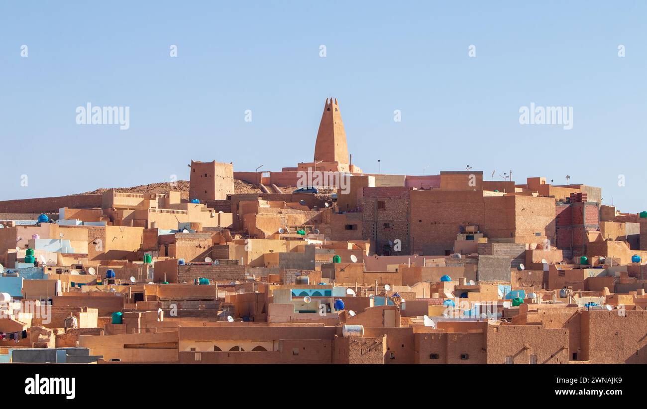 Ghardai City door of the Algerian desert Sahra , Beni Mzab Mozabite ...