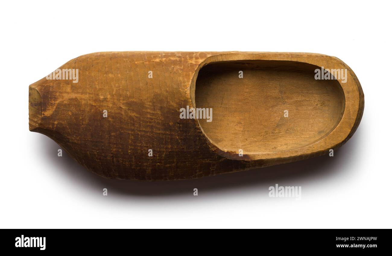 Wood Clog Top View Cut Out on White Stock Photo - Alamy