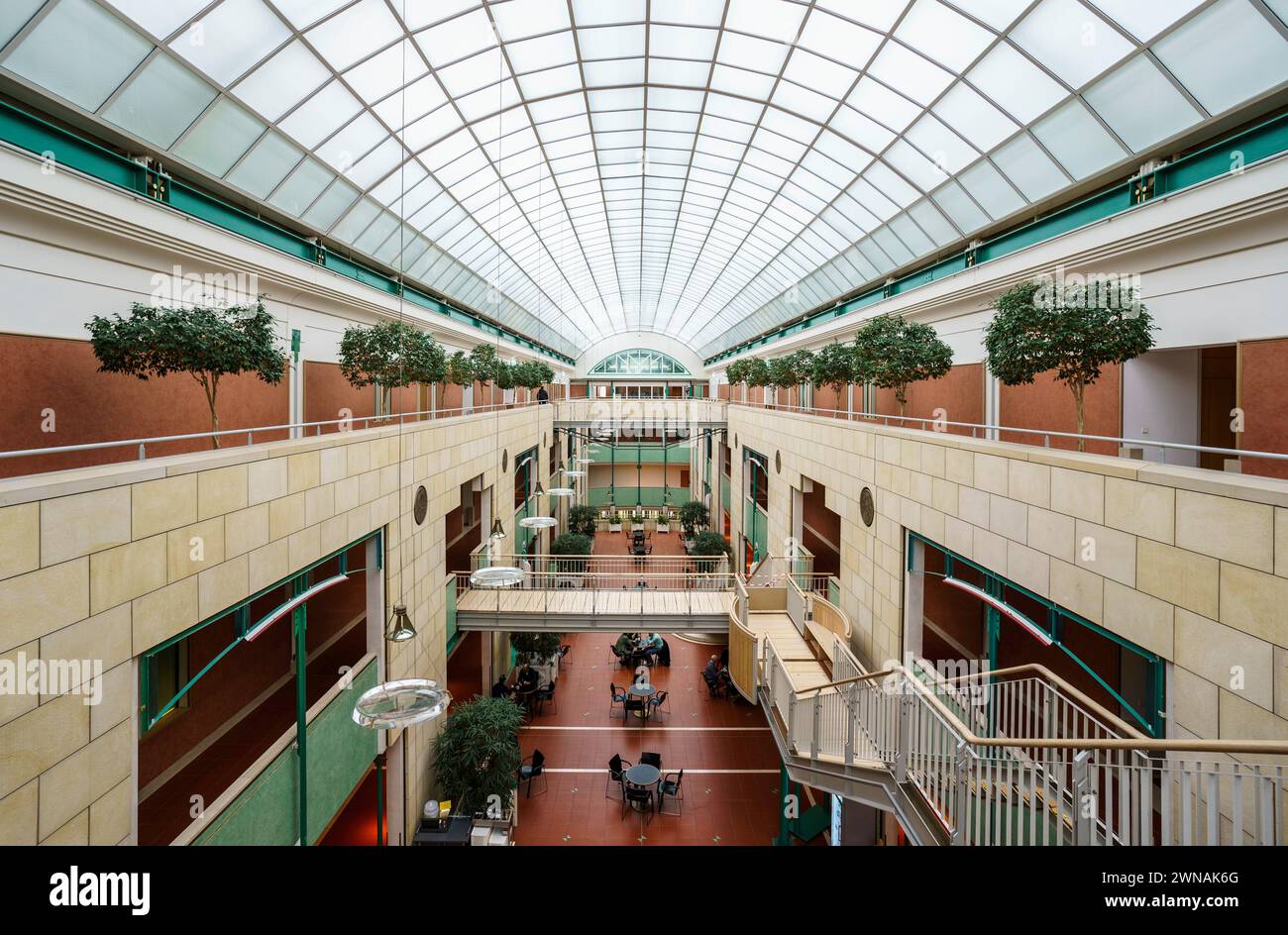 23 February 2024, Hesse, Frankfurt/Main: The central hall of the Hesse ...