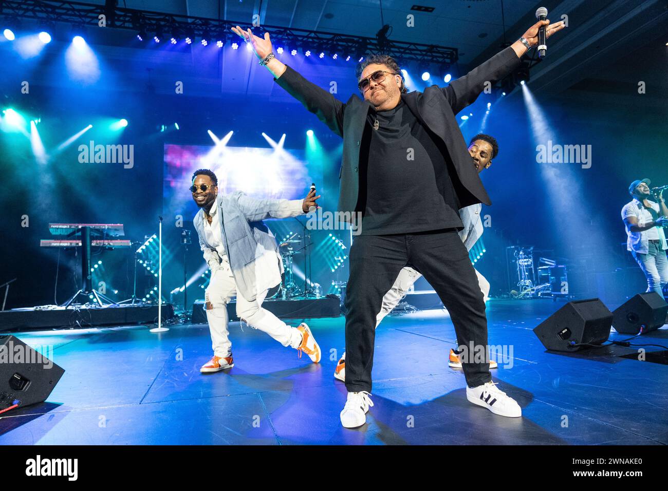 Mark Calderon of Color Me Badd performs during Country Radio Seminar on ...