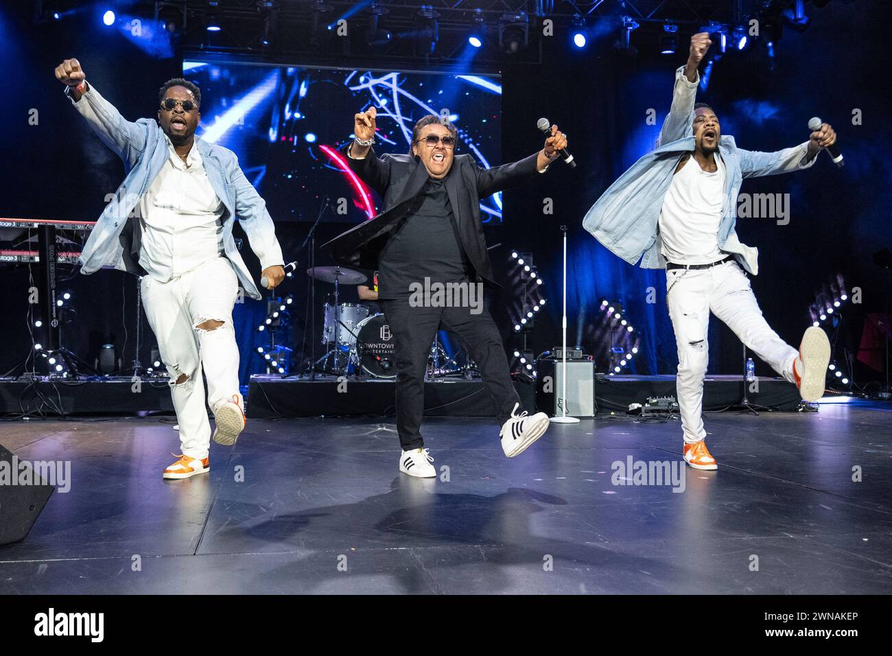 Mark Calderon of Color Me Badd performs during Country Radio Seminar on ...