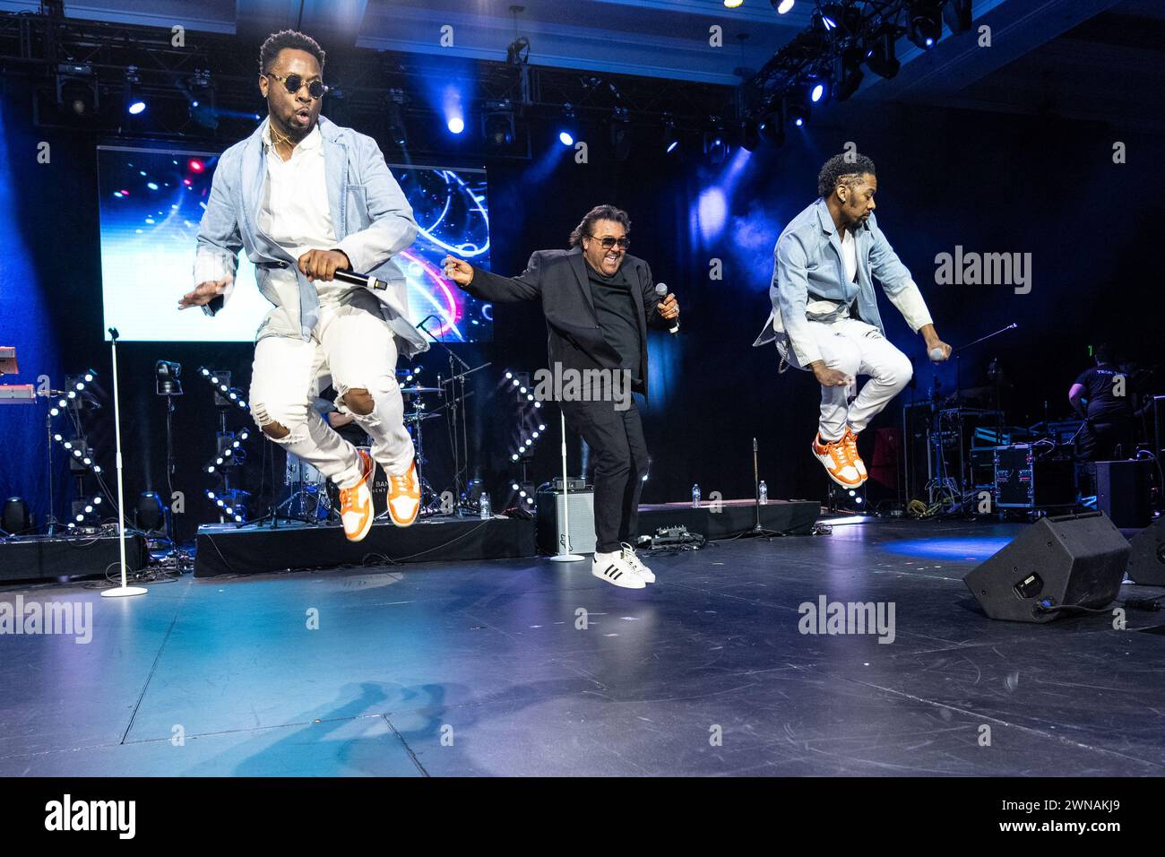 Mark Calderon of Color Me Badd performs during Country Radio Seminar on ...