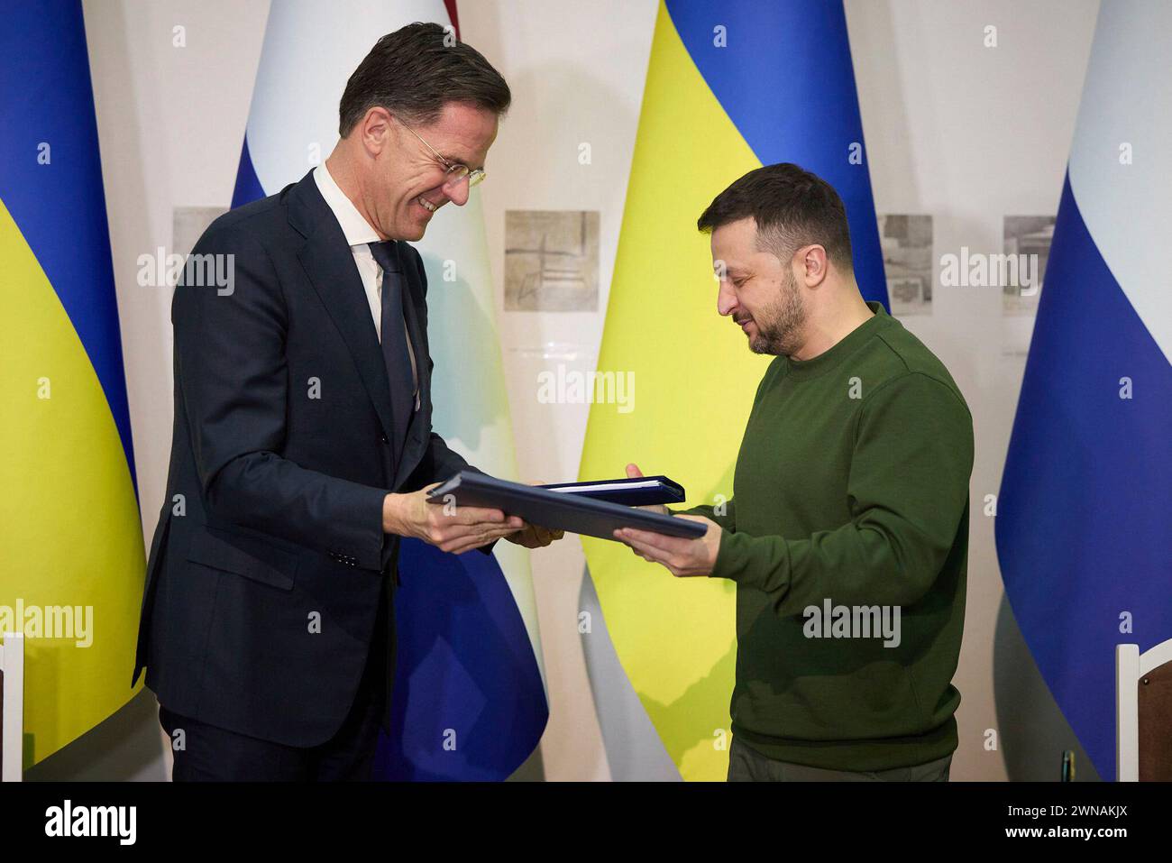 In this photo provided by the Ukrainian Presidential Press Office ...