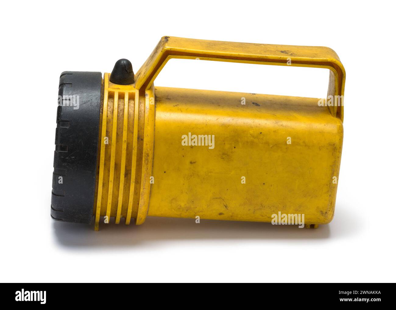 Old Flashlight Side View Cut Out on White Stock Photo - Alamy