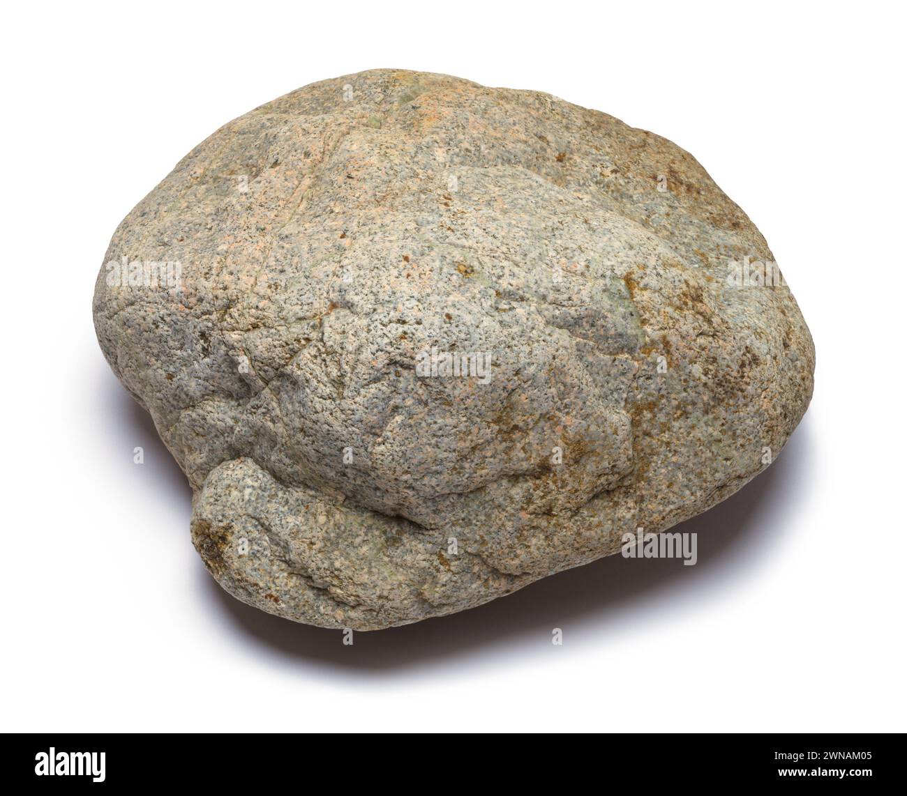 Rounded Stone Rock Cut Out on White Stock Photo - Alamy