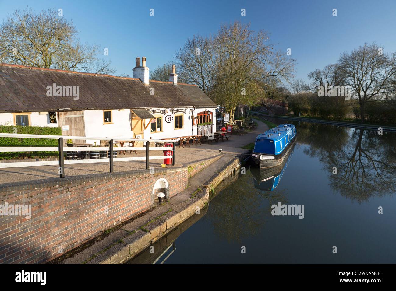 Historic Flight of locks at Foxton locks on the Grand Union Canal ...