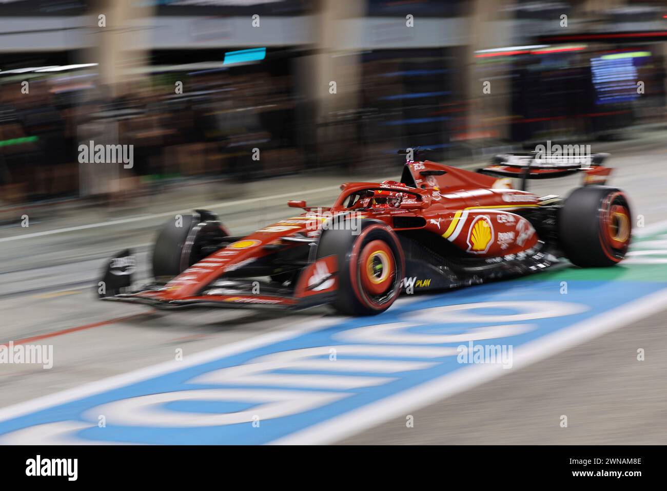 Ferrari driver Charles Leclerc of Monaco during qualification ahead of ...