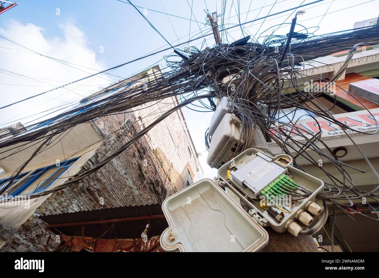 Huge quantities of wires of electricity, telephone communications ...