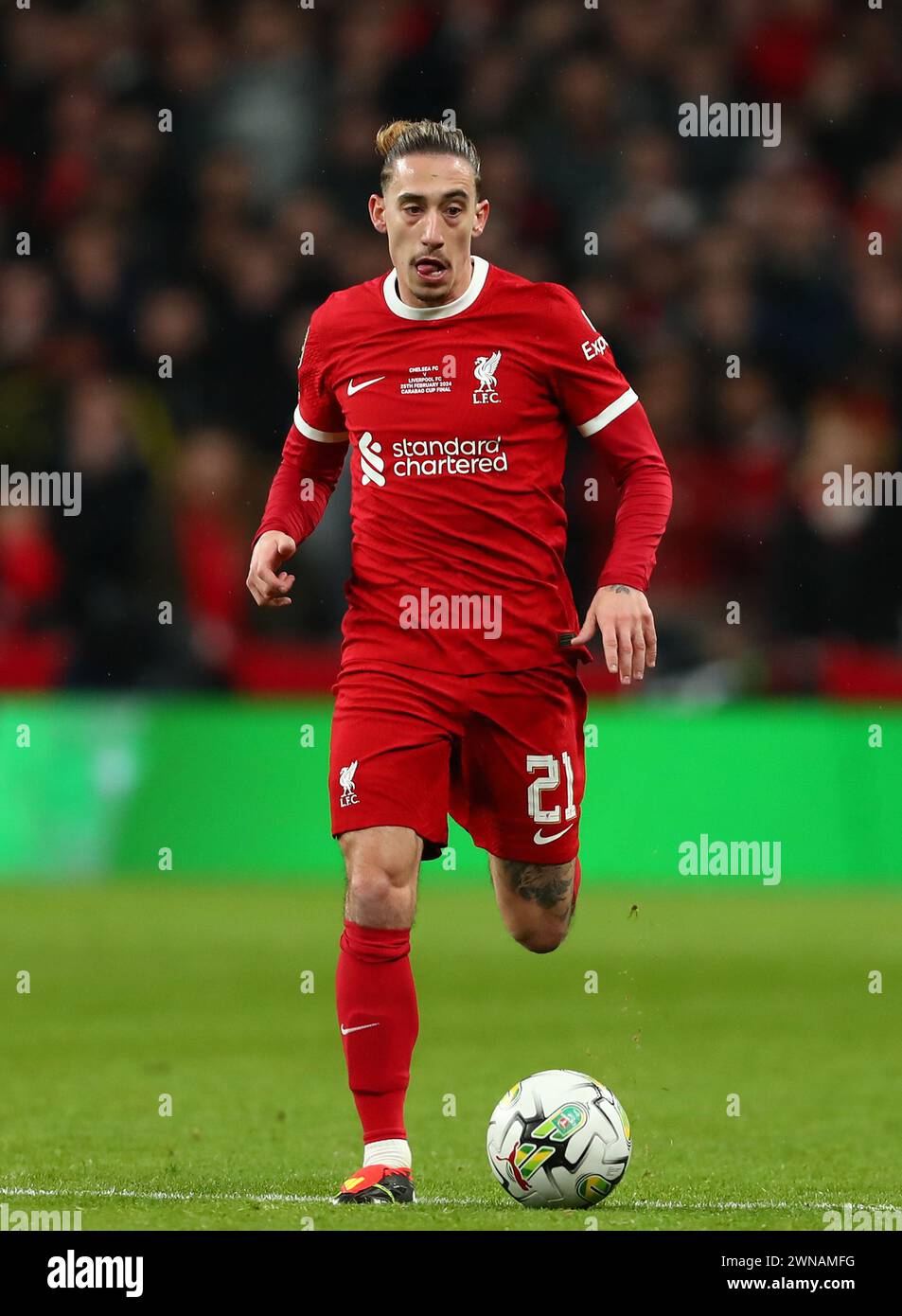 Kostas Tsimikas of Liverpool - Chelsea v Liverpool, Carabao Cup Final ...