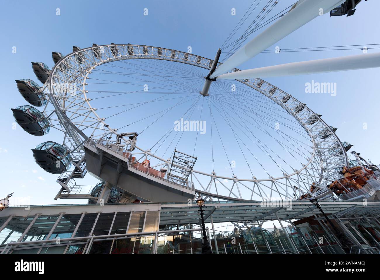 UK, London, The millenium wheel extreme wide view Stock Photo - Alamy
