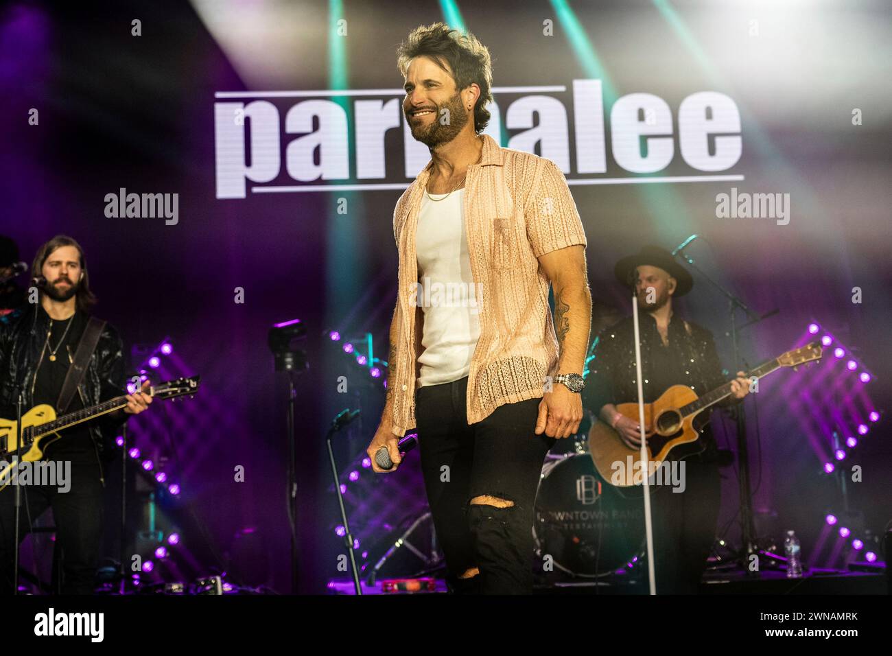 Matt Thomas of Parmalee performs during Country Radio Seminar on Thursday, Feb. 29, 2024, in ...