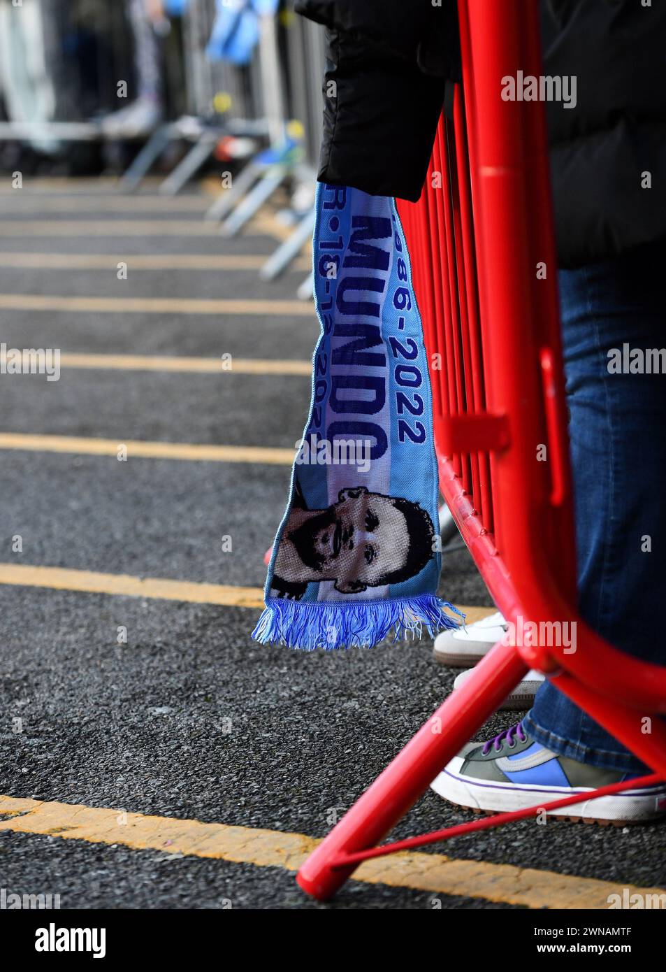 An Argentinian scarf with Lionel Messi on is seen - AFC Bournemouth v ...