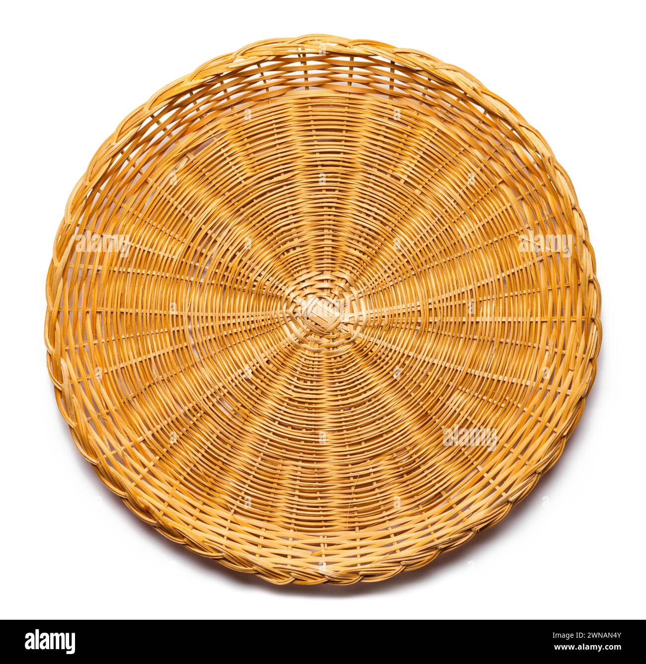 Round Basket Plate Cut Out on White Stock Photo - Alamy