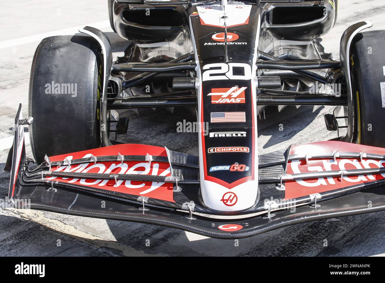 Haas F1 Team VF-24 Ferrari, Mechanical detail front wing aerodynamism ...