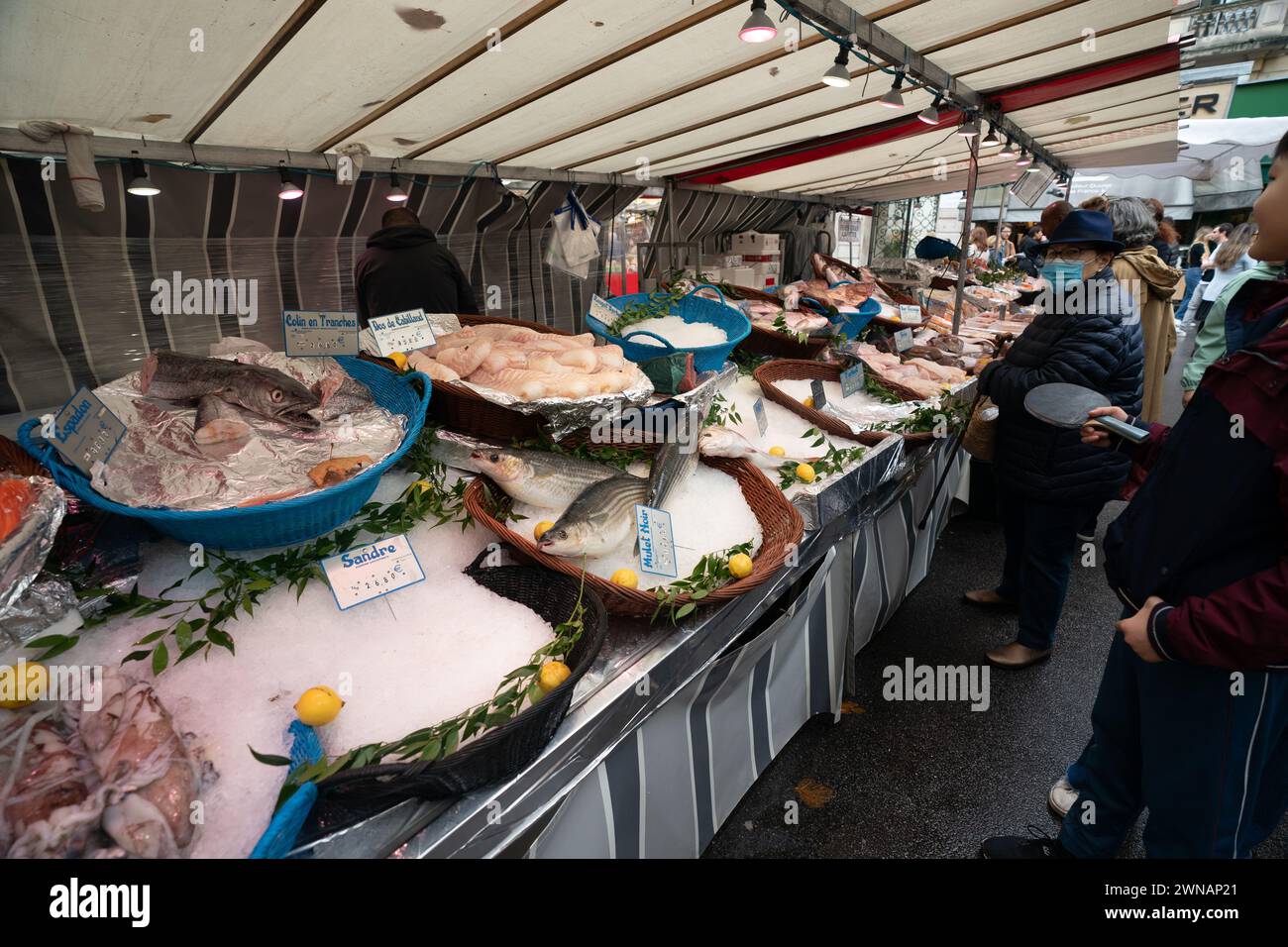 Street food open market in Paris, France Stock Photo - Alamy
