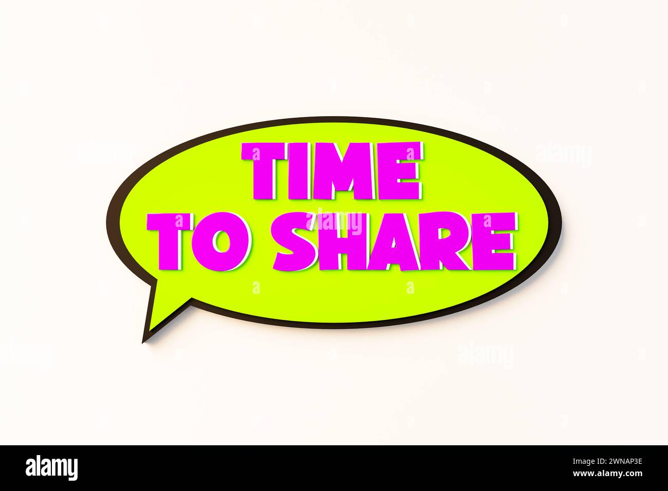 Time to share, cartoon speech bubble. Time to share, cartoon speech ...