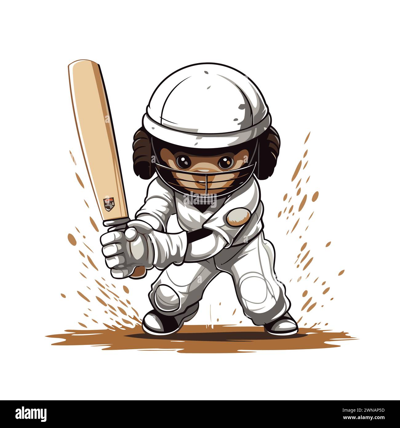 Cartoon cricket match Stock Vector Images - Alamy