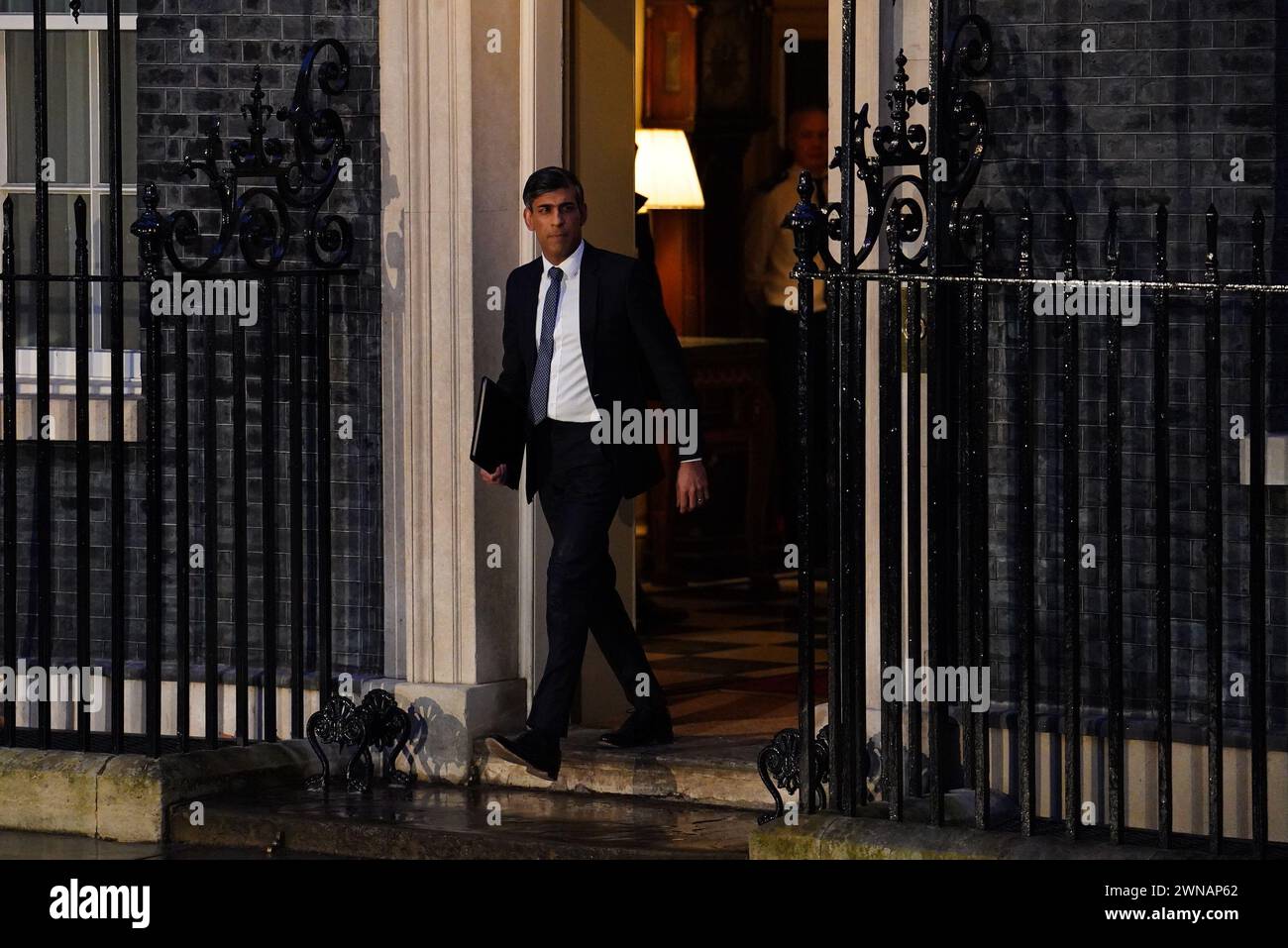 Prime Minister Rishi Sunak giving a press conference in Downing Street ...