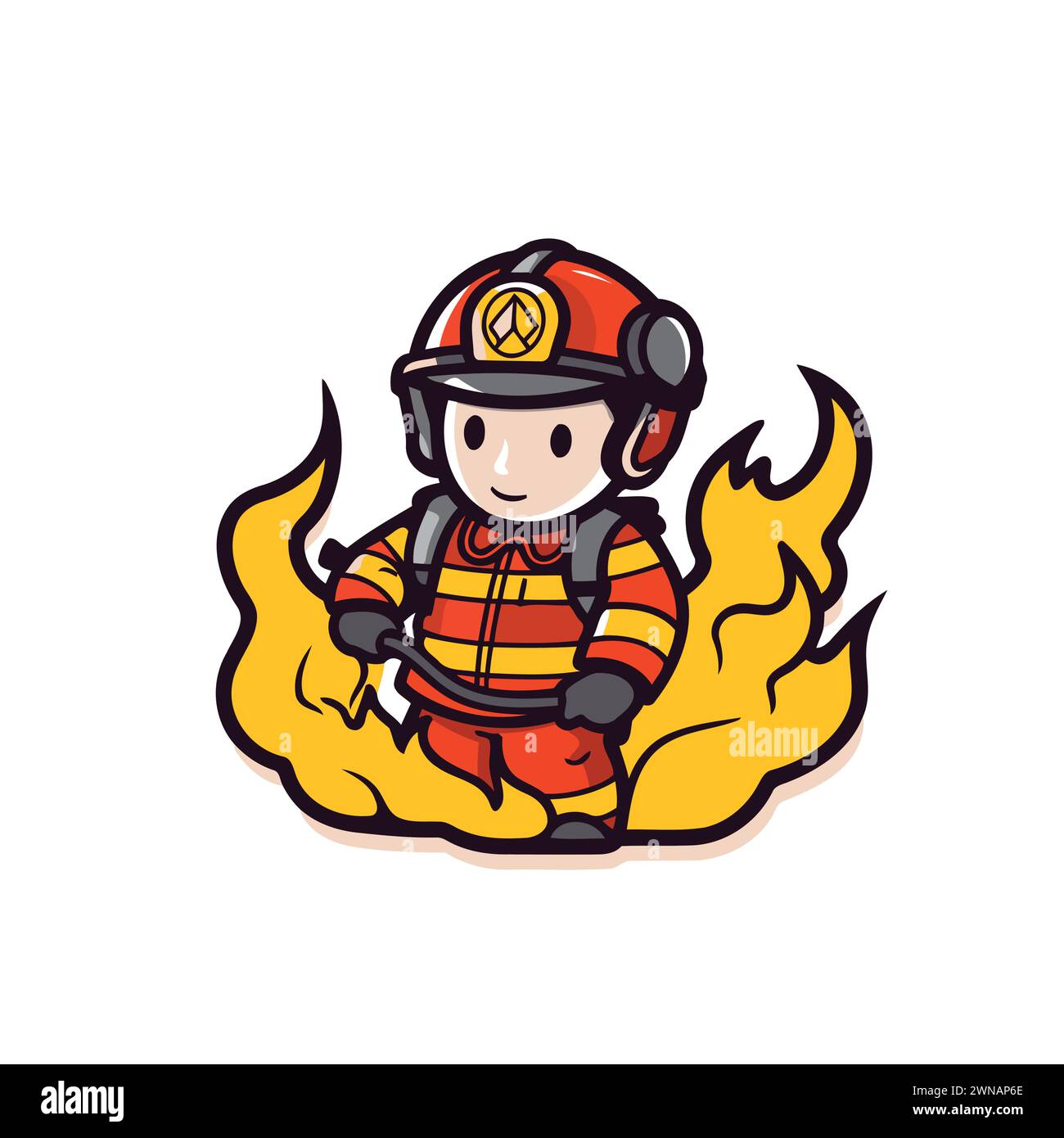 Firefighter cartoon hi-res stock photography and images - Alamy