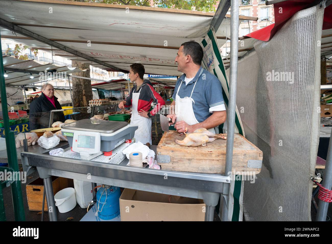 Street food open market in Paris, France Stock Photo - Alamy