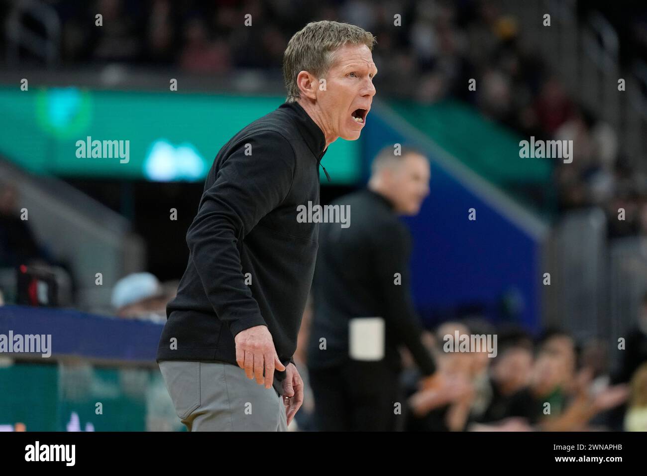 Gonzaga head coach Mark Few during an NCAA college basketball game ...