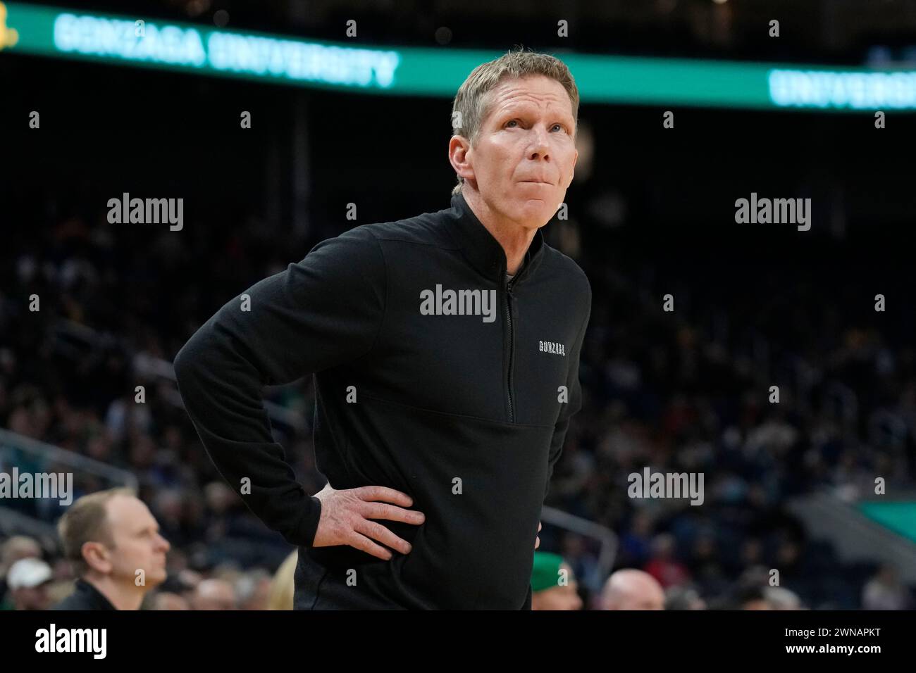 Gonzaga head coach Mark Few during an NCAA college basketball game ...