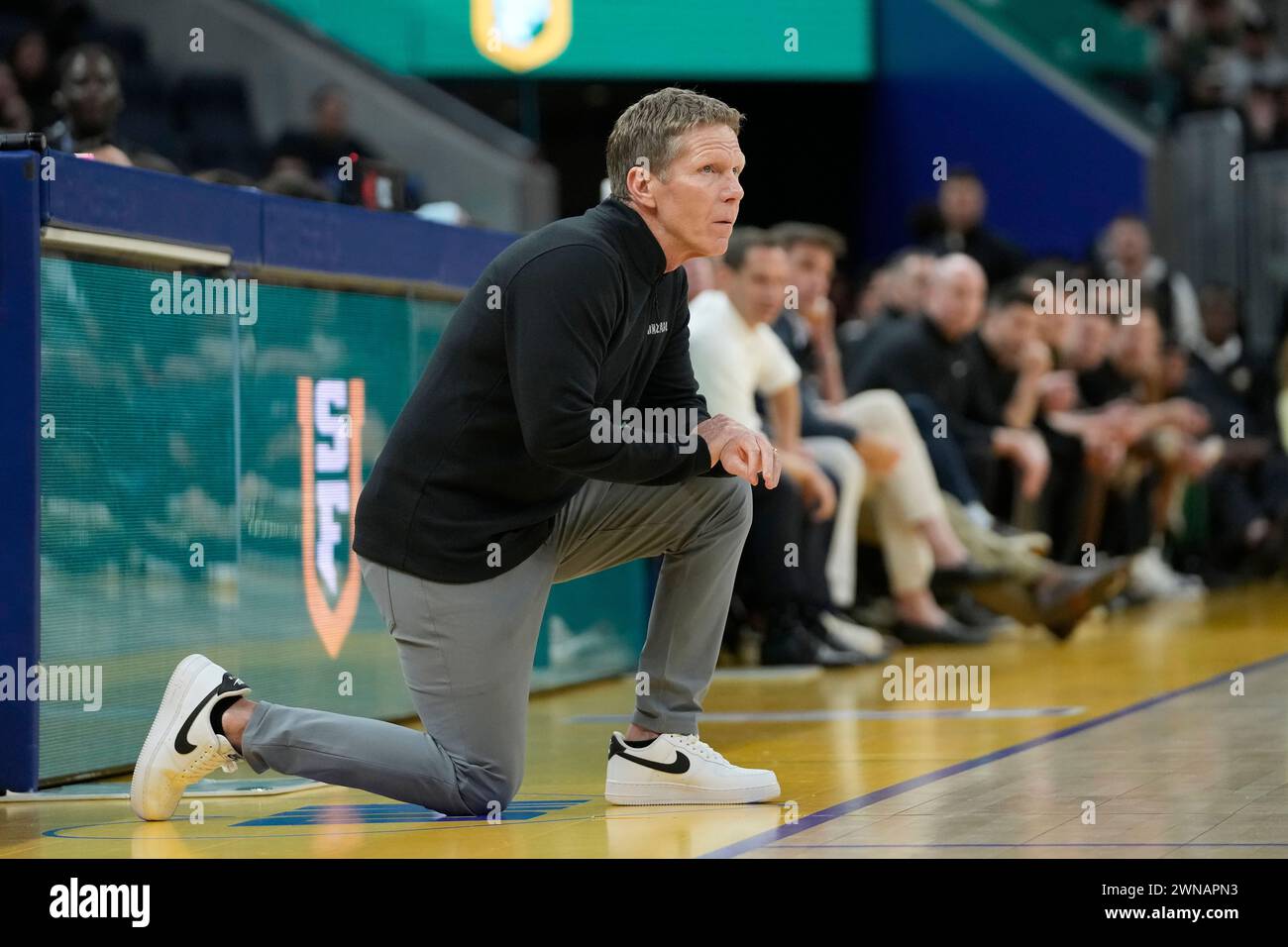 Gonzaga head coach Mark Few during an NCAA college basketball game ...
