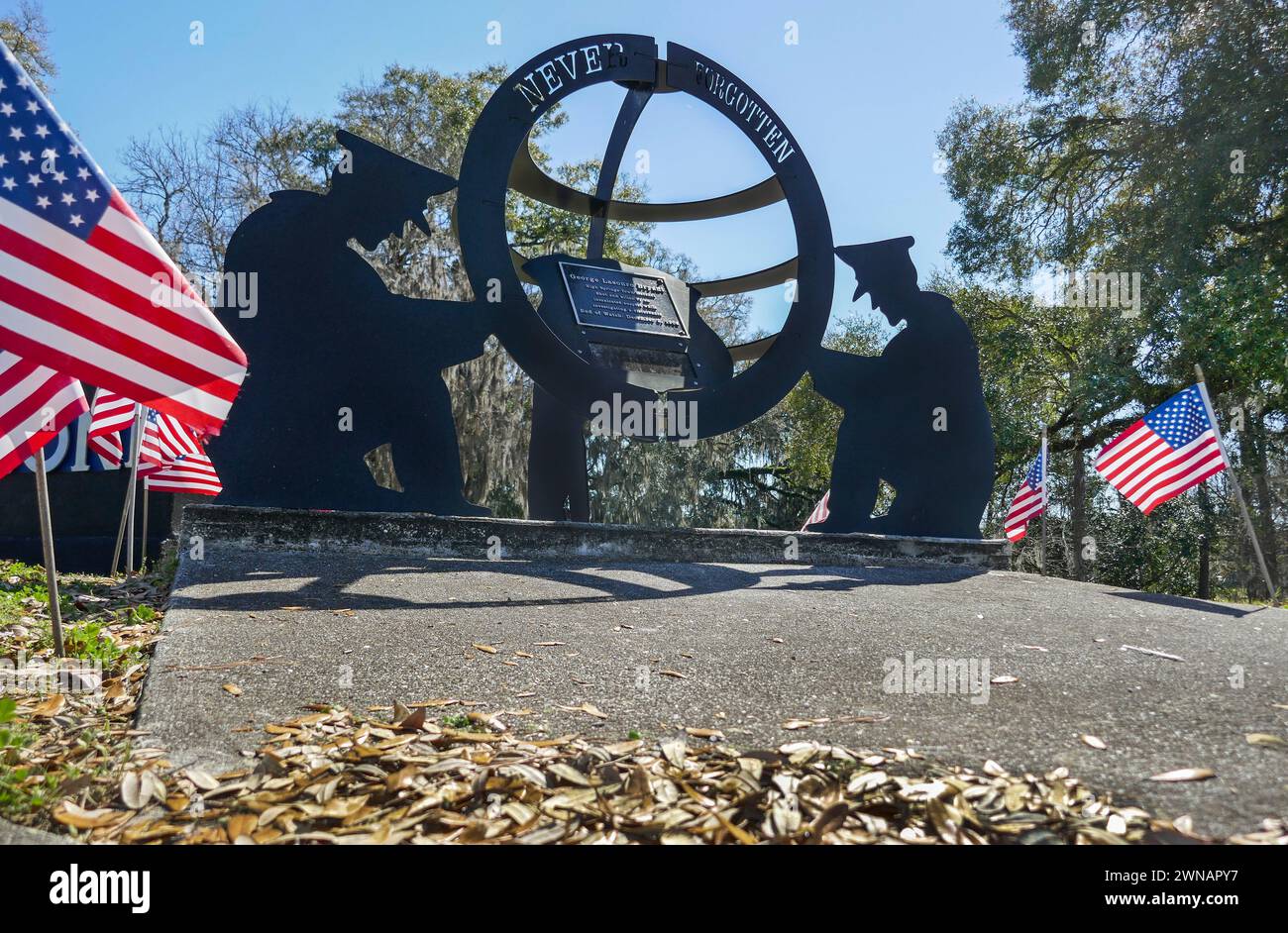 Never Forgotten memorial for Fallen Police officers in front of the ...