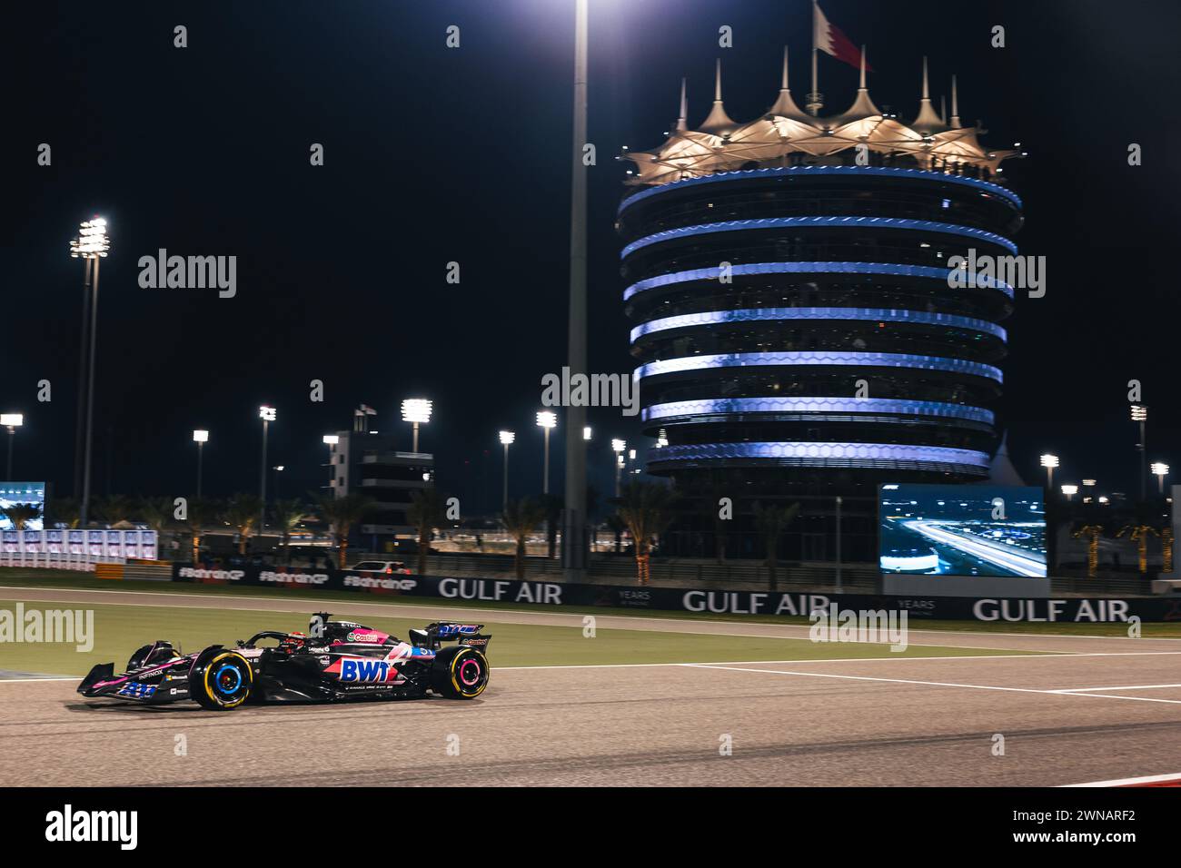 Sakhir, Bahrain. 01st Mar, 2024. Esteban Ocon (FRA) Alpine F1 Team A524 ...