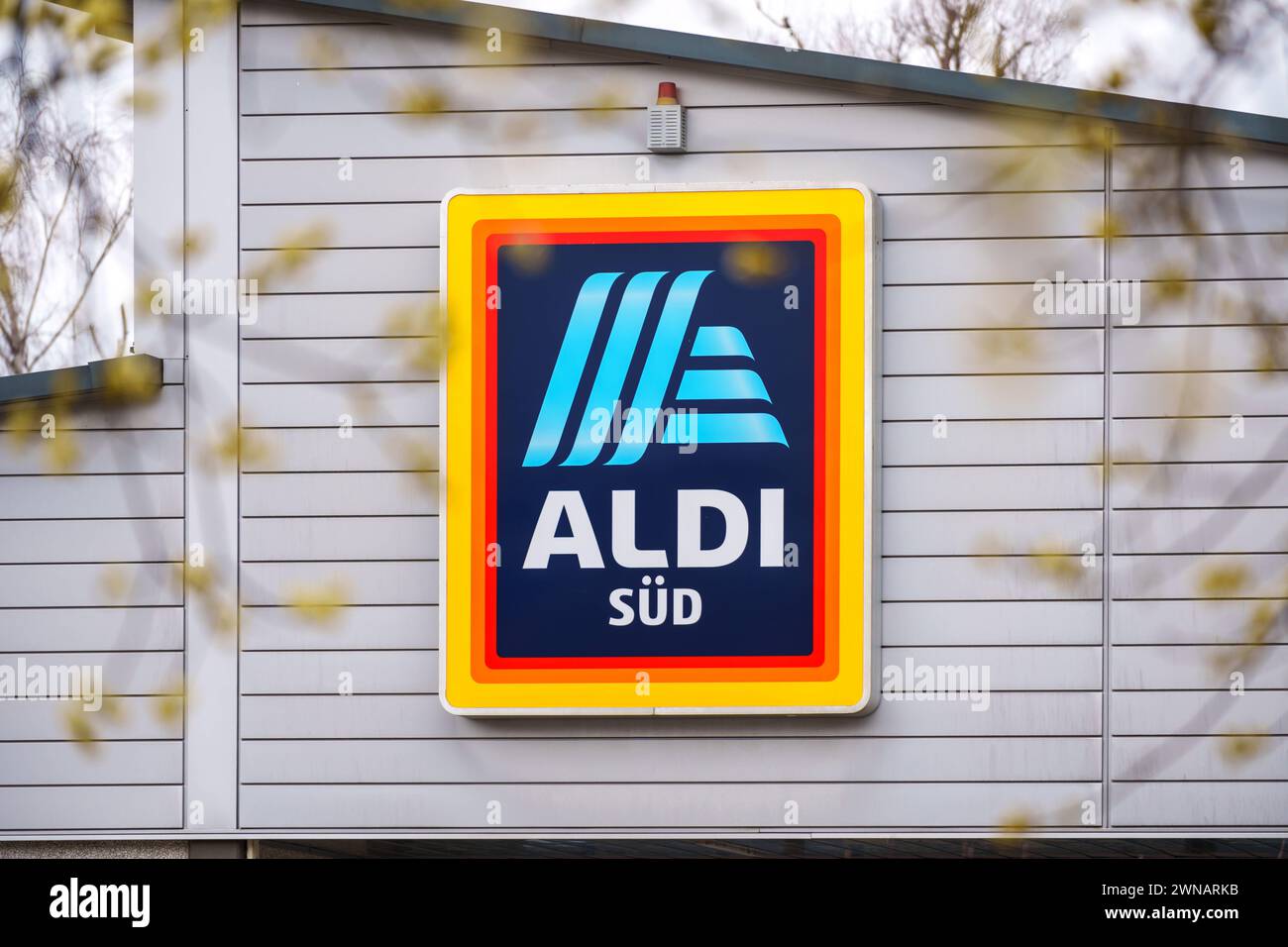 Augsburg, Bavaria, Germany - March 1, 2024: Aldi Süd food discounter ...