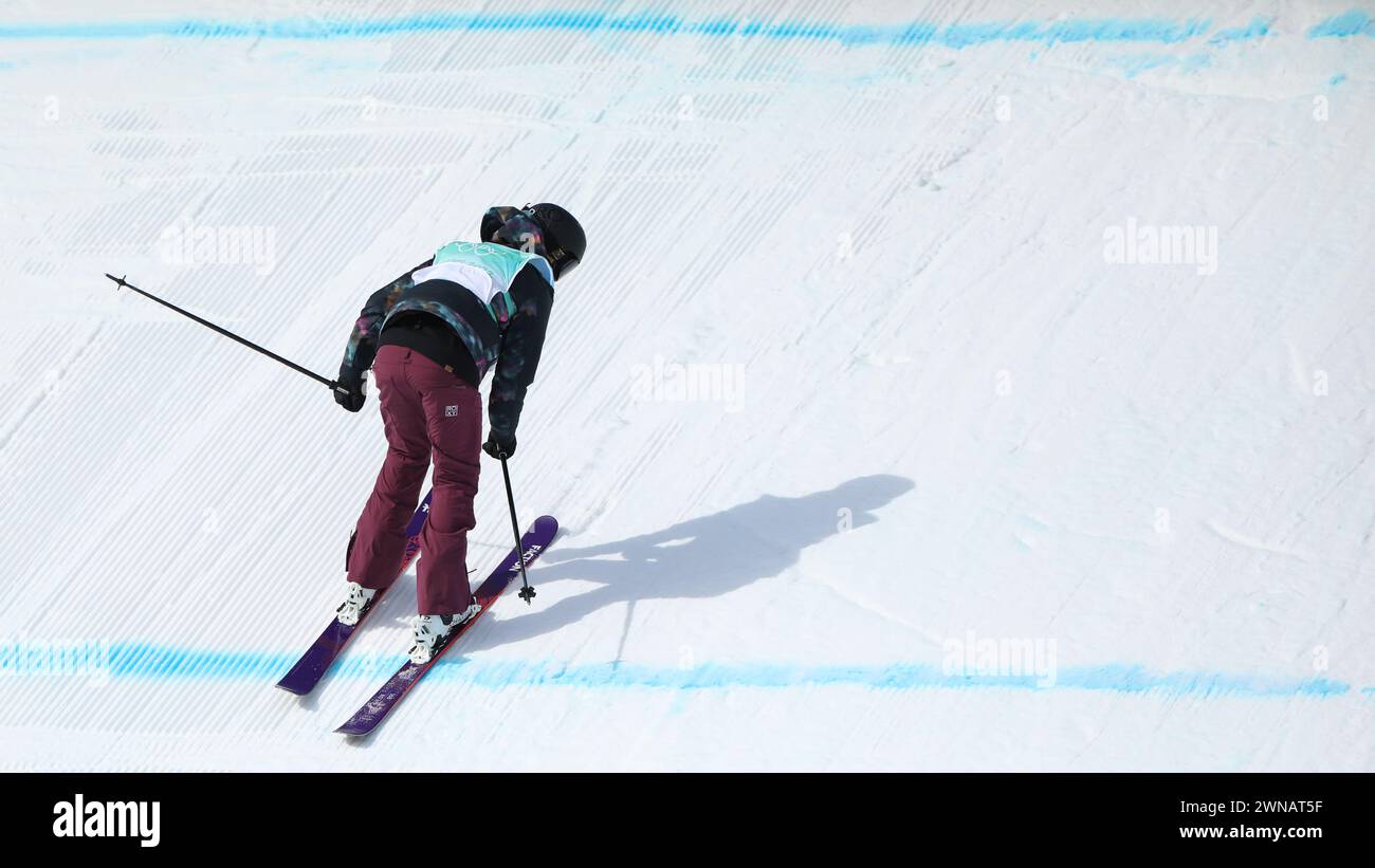 FEB 7, 2022 - Beijing, China: Kelly Sildaru of Estonia competes in the ...