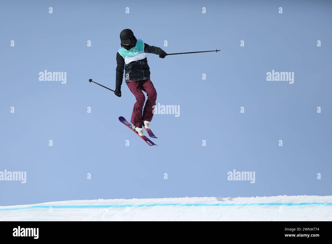FEB 7, 2022 - Beijing, China: Kelly Sildaru of Estonia competes in the ...