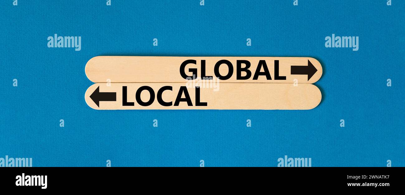 Global or local symbol. Concept word Global or Local on beautiful ...