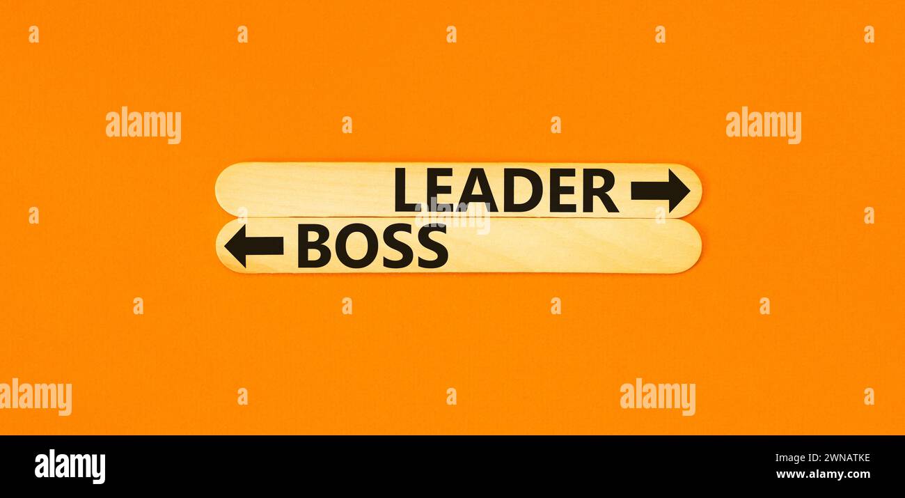 Leader or boss symbol. Concept word Leader or Boss on beautiful wooden ...