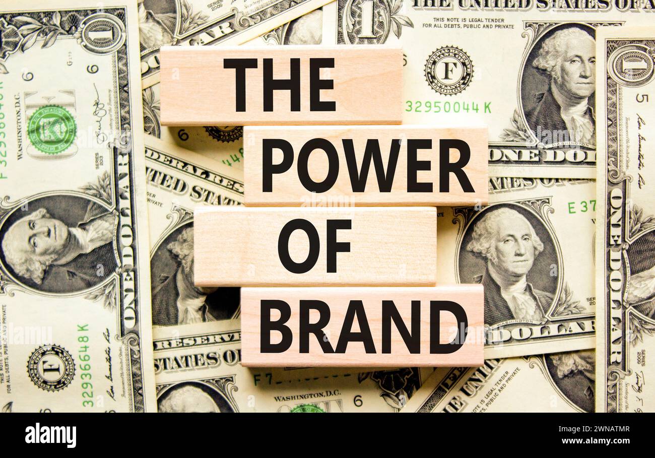The power of brand symbol. Concept words The power of brand on ...